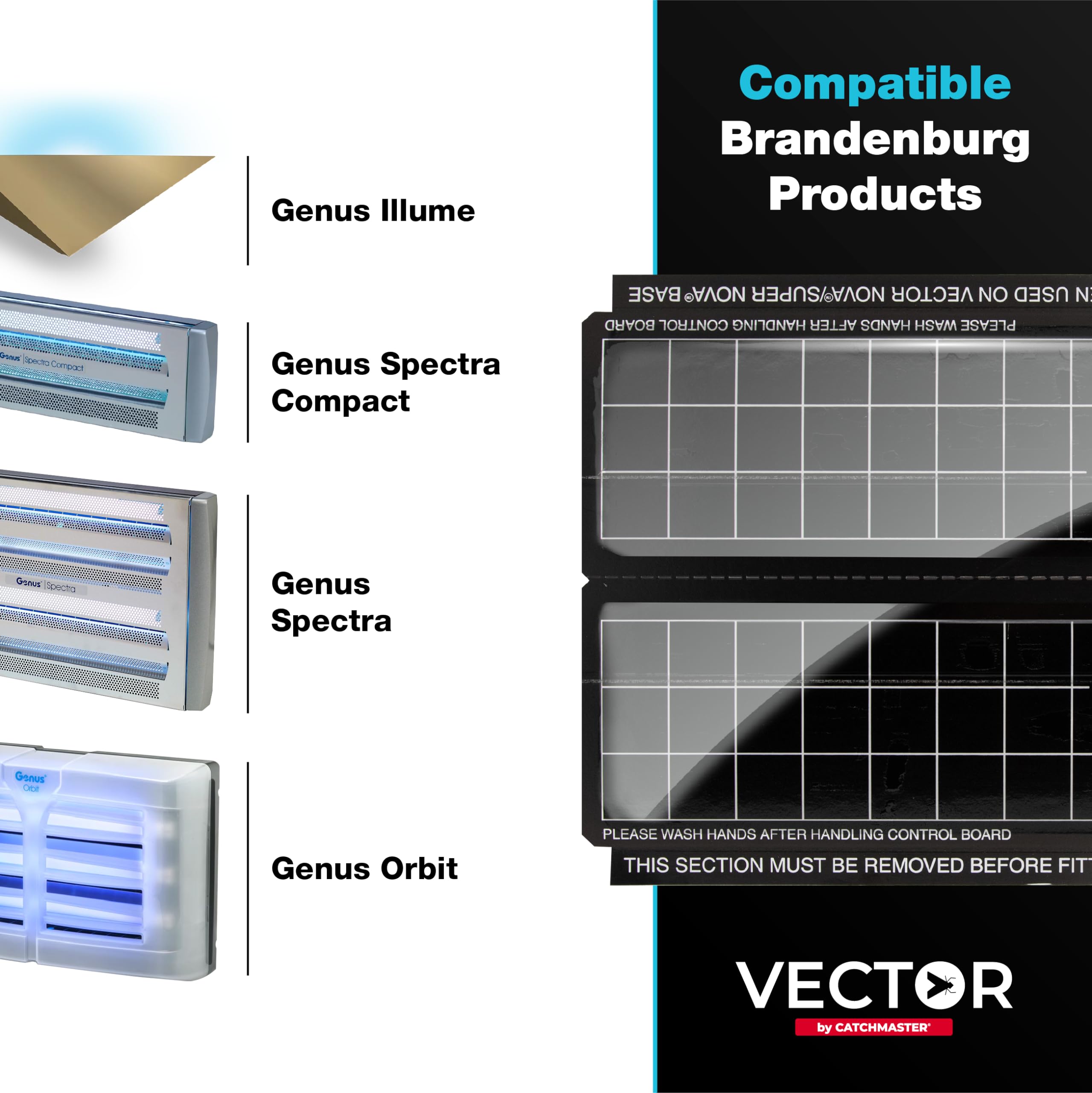 Catchmaster Vector Trap Replacement, Unscented Glue Boards, UV Light Fly Traps For Home, Sticky Gnat Traps for House Indoor, UV Lamp Insect & Mosquito Killer Refill, Adhesive Bug Light Boards, 12-Pack