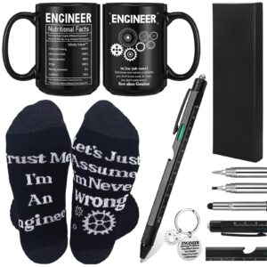 panitay engineer gifts set for men includes 9 in 1 multi tool pen 14 oz engineer coffee mug keychain socks gadgets thanksgiving christmas birthday retirement gifts for mechanical electrical engineers