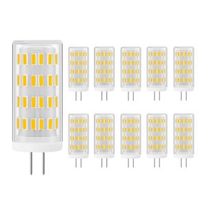 yosenmi g4 led bulb 5w, 12v-24v 40w g4 halogen bulb equivalent, natural daylight white 4000k, non-dimmable jc type bi-pin base g4 light bulb 10-pack