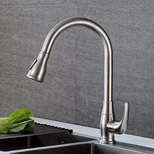 faucet 1pc new 304 stainless steel kitchen pull-out faucet hot and cold water bath faucet