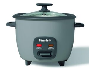 starfrit electric rice cooker - 10 cups - steamer basket, measuring cup & service spoon - 400w - makes perfect rice!