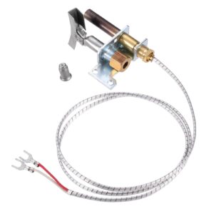 teengse pilot burner 750 millivolt thermopile assembly, natural gas & propane gas pilot orifice, compatible with cecilware fryer imperial fryer series