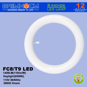 Celiwace T9 LED Circline Light Bulb, FC8T9/DL Led Replacement for GE Philips Sylvania 8 Inch Circular Fluorescent T9 22W, Day Light 1500LM 2 Count