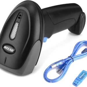 NYEAR BLE Bluetooth 2D & QR & 1D CMOS Barcode Scanner with APP Without scanning Barcode to Set parameters conveniently,Automatic Continuous Scan and 16Mb Inventory Memory,NT800H26