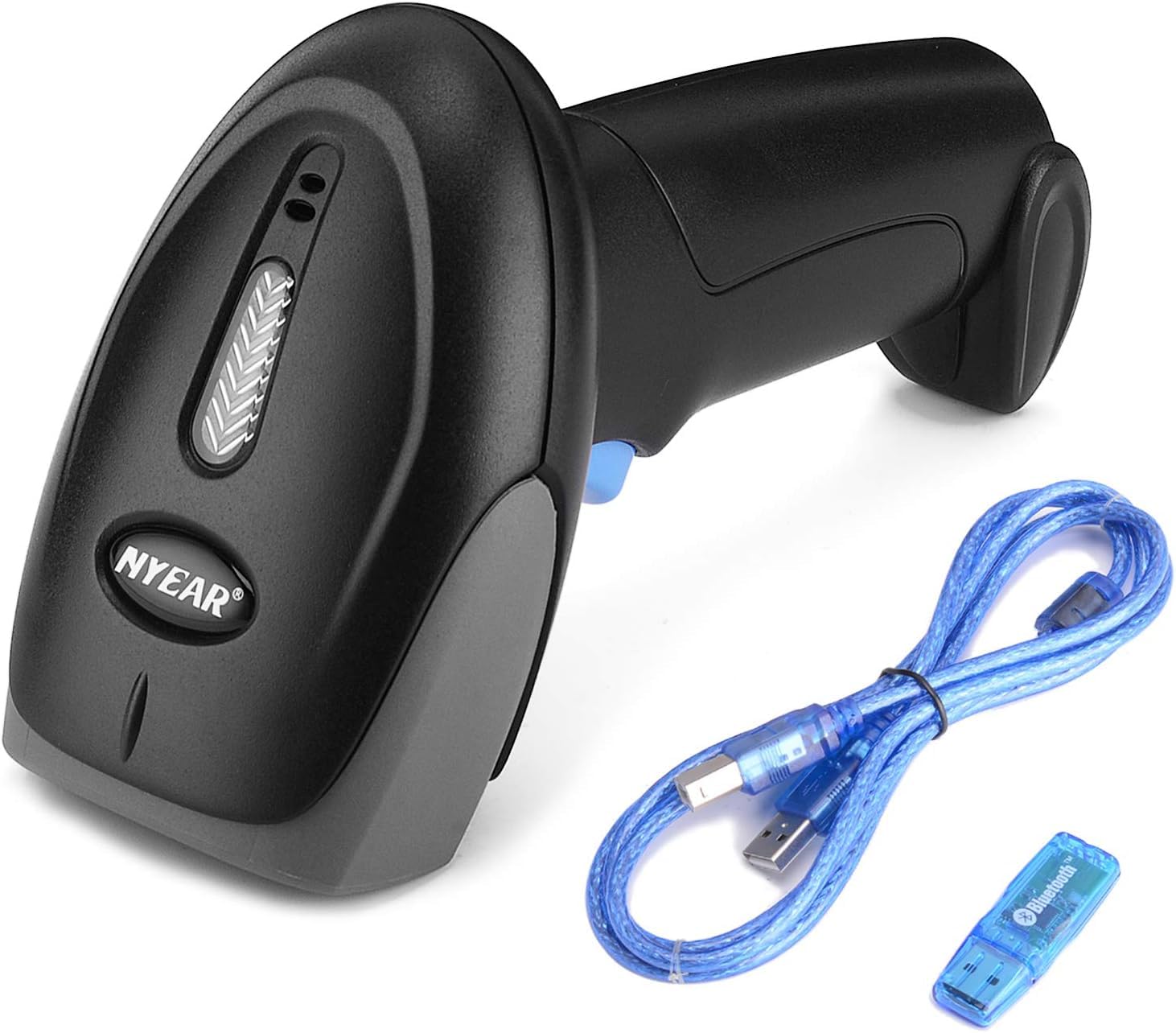 NYEAR BLE Bluetooth 2D & QR & 1D CMOS Barcode Scanner with APP Without scanning Barcode to Set parameters conveniently,Automatic Continuous Scan and 16Mb Inventory Memory,NT800H26