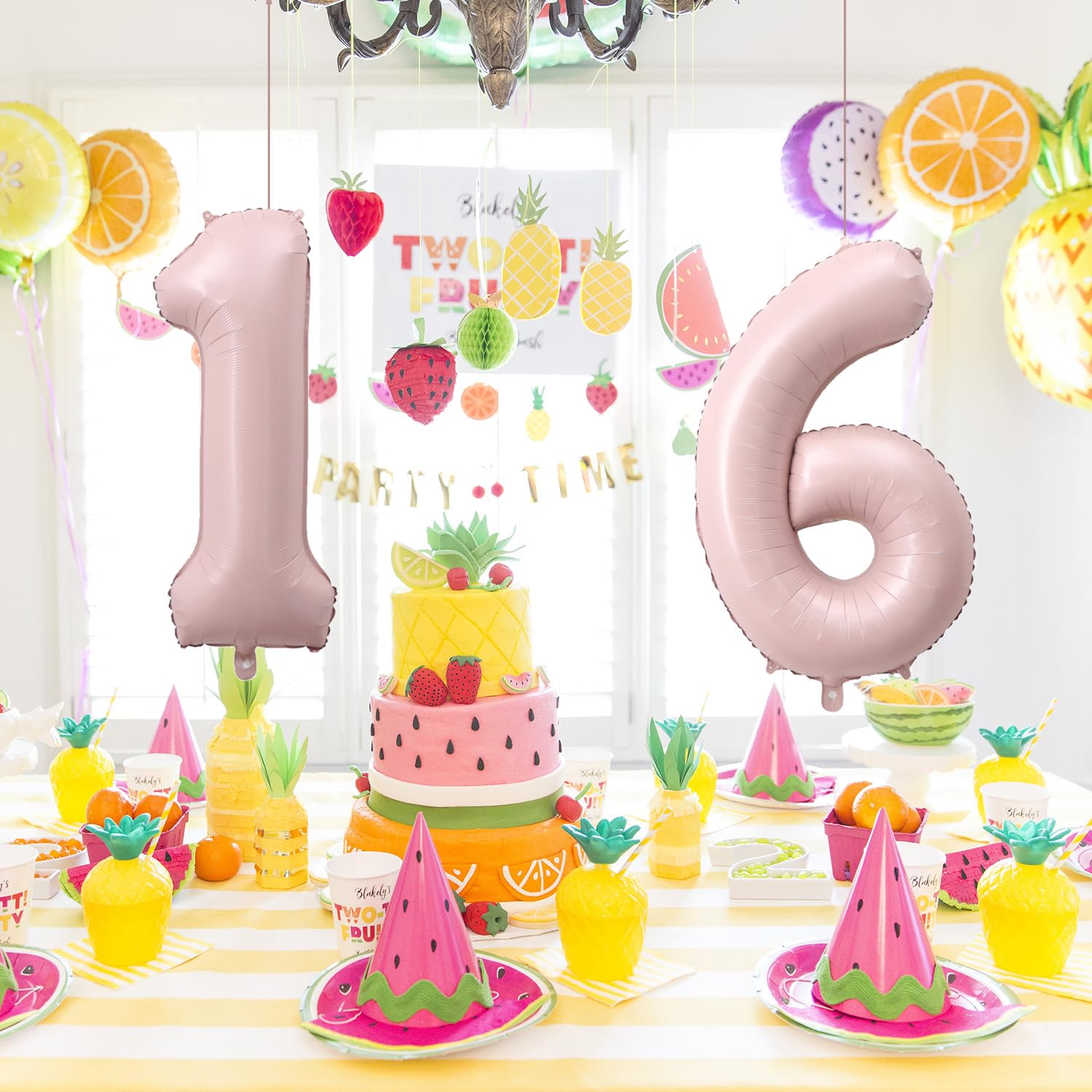 YFHVJTKO 40 Inch Number 12 Foil Balloons 12th Celebration Decorations for Happy 12th Birthday Party Wedding Bridal Shower Engagement Photo Shoot Anniversary Decoration, Number 12 Baby pink Balloon