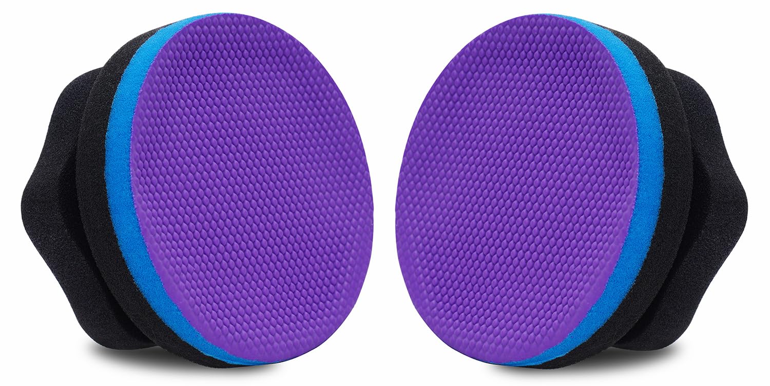 WEST HORSE Synthetic Clay, 2-Pack Hand Clay Bar Pad for Car Auto Detailing, Cleansing, Paint Surface Prep Tool for Waxing & Polishing (Blue Purple)