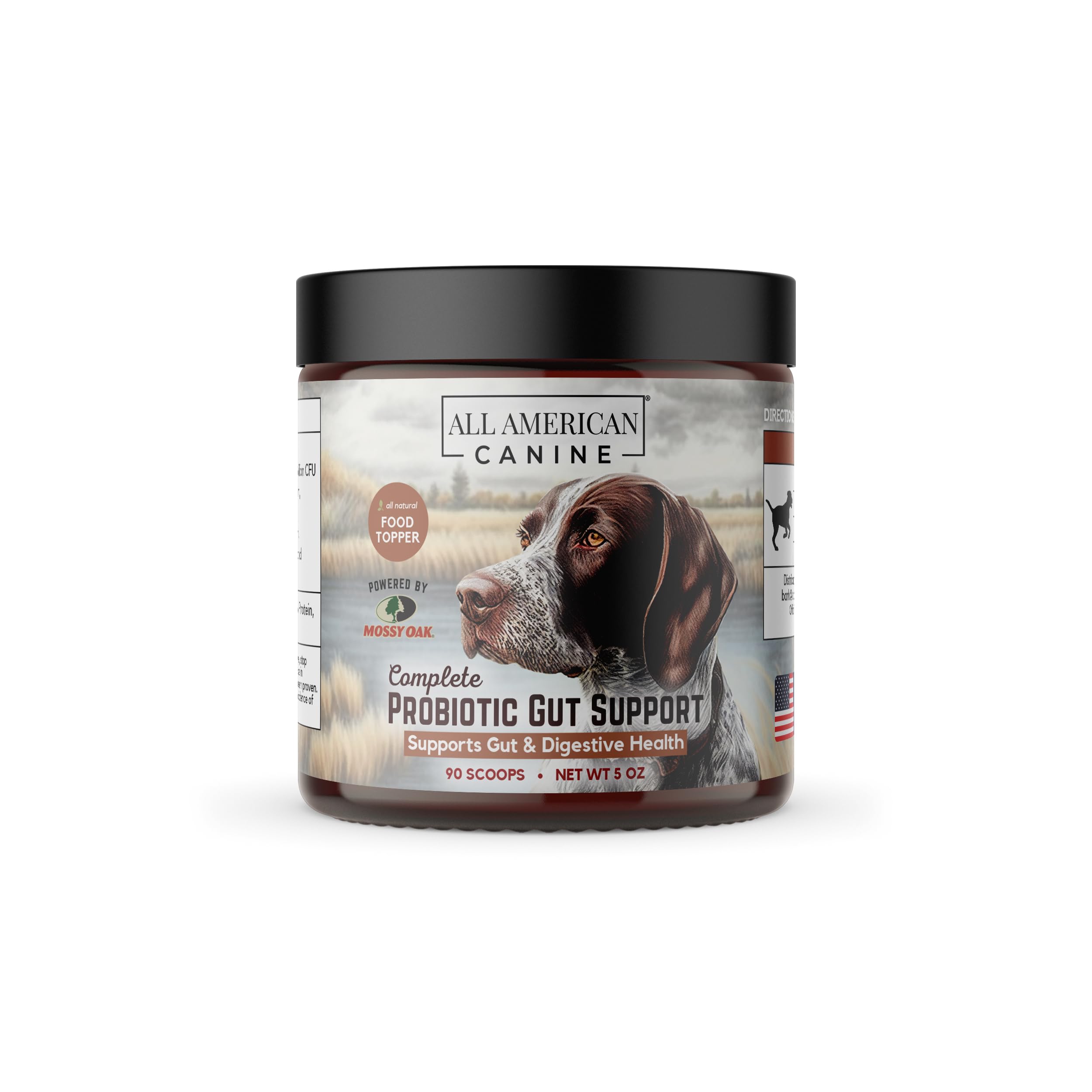 All American Canine Complete Probiotic Gut Support - Prevents Digestive Gut Health, Boosts Immune System - Blend Helps Prevent Digestive Issues Diarrhea, Constipation, & Inflammatory 90 Serving - 5oz