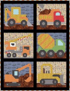 riley blake vintage caterpillar collection, premium quilting fabric, perfect for quilting, crafting, sewing projects and more… (construction crew quilt pattern)