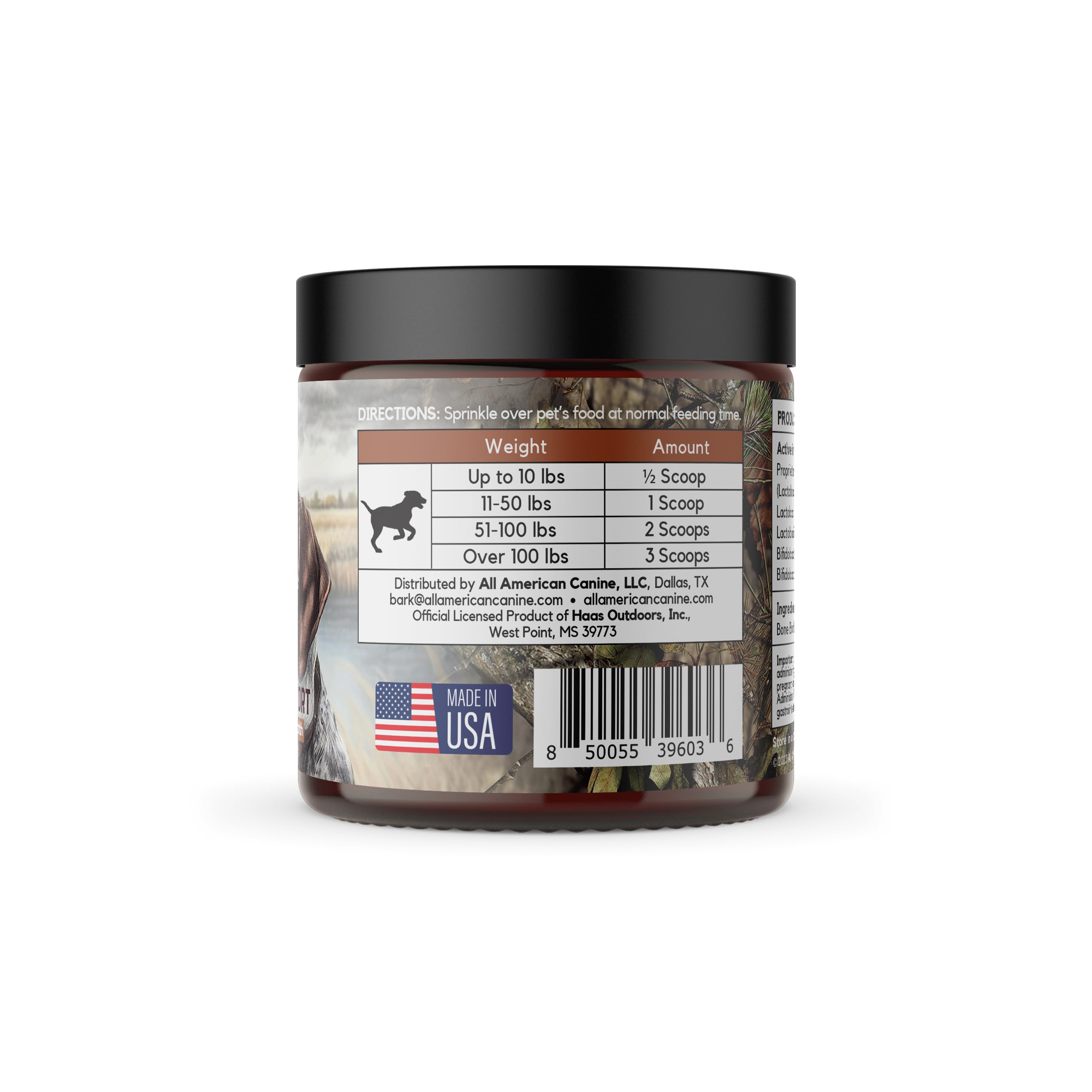 All American Canine Complete Probiotic Gut Support - Prevents Digestive Gut Health, Boosts Immune System - Blend Helps Prevent Digestive Issues Diarrhea, Constipation, & Inflammatory 90 Serving - 5oz