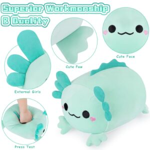 Axolotl Plush-9.1'' Axolotl Plush Pillow, Green Kawaii Axolotl Plushies, Axolotl Anime Plush Stuffed Animals Cute Plush Axolotl Stuff Plushie Stuffed Pillows,Birthday Gift for Kids Girls Boys