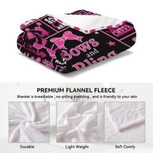 Shuwekk Flannel Cheerleader Gift Blanket, 50"x40"