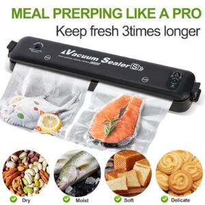 Vacuum Sealer Bags - 8" x 20' (3 Rolls) - Commercial Grade Sous Vide & Food Saver Rolls, Reusable & Resizable, Puncture Protected, Ideal for Cooking & Freezer Storage