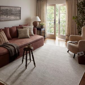 Loloi Amber Lewis x Malibu Ivory/Dove 5'-1" x 7'-7" Area Rug