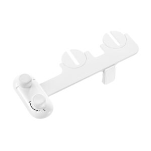 DeerValley DV-1B0095 Non-Electric Toilet Bidet Attachment System with Dual Nozzles,Adjustable Water Pressure, Rear and Feminine Wash,White