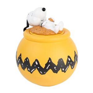 grupo erik snoopy cookie jar with lid | snacks canister | 20.5 x 20.5 x 24.6 cm | candy jar | snoopy gifts | kitchen decor | airtight food storage container