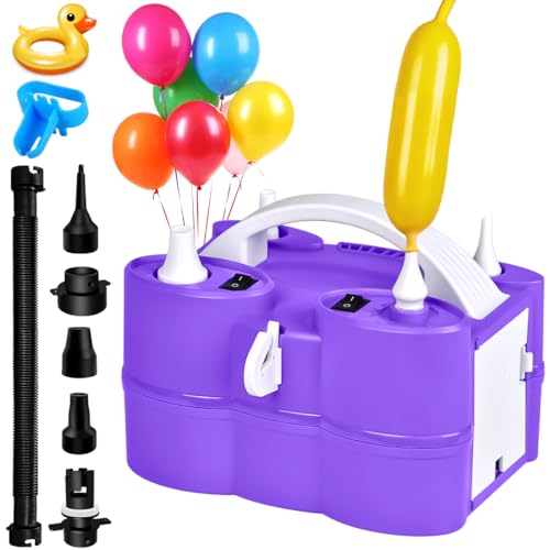 Keaibuding Balloon Pump Electric 3-in-1 Portable Air Pump for Inflatables and Balloons, Fast Inflation for 260q Foil Mylar Latex Double-Stuffed Balloons, Inflator Deflator for Pool Floats Air Bed