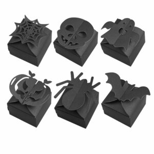 saktopdeco 24 pcs mini black halloween boxes mini treat gift candy boxes small party favor boxes