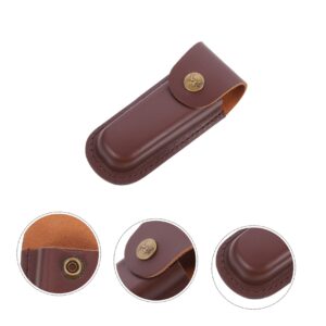 5pcs Leather Case Chef Covers Small Camping Cutter Cover Leather Small Waist Cutter Cover Foldable Cutter Cover Small Cover for Cutter Waist Belt Cutter Cover