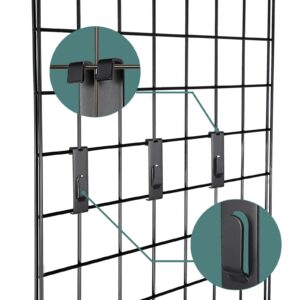 Sumnacon Grid Wall Hangers 35 Packs Black Display Hooks for Grid Wall Metal Grid Wall Display Hooks for Artwork Painting Photography Canvas,Utility Grid Wall Hooks for Home Outdoor Art Show Craft Show