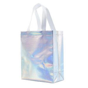 Tendwarm Iridescent Gift Bag Set of 12 Reusable Medium Size Favor Bags for Party Wedding Christmas 8x4x10 Inches