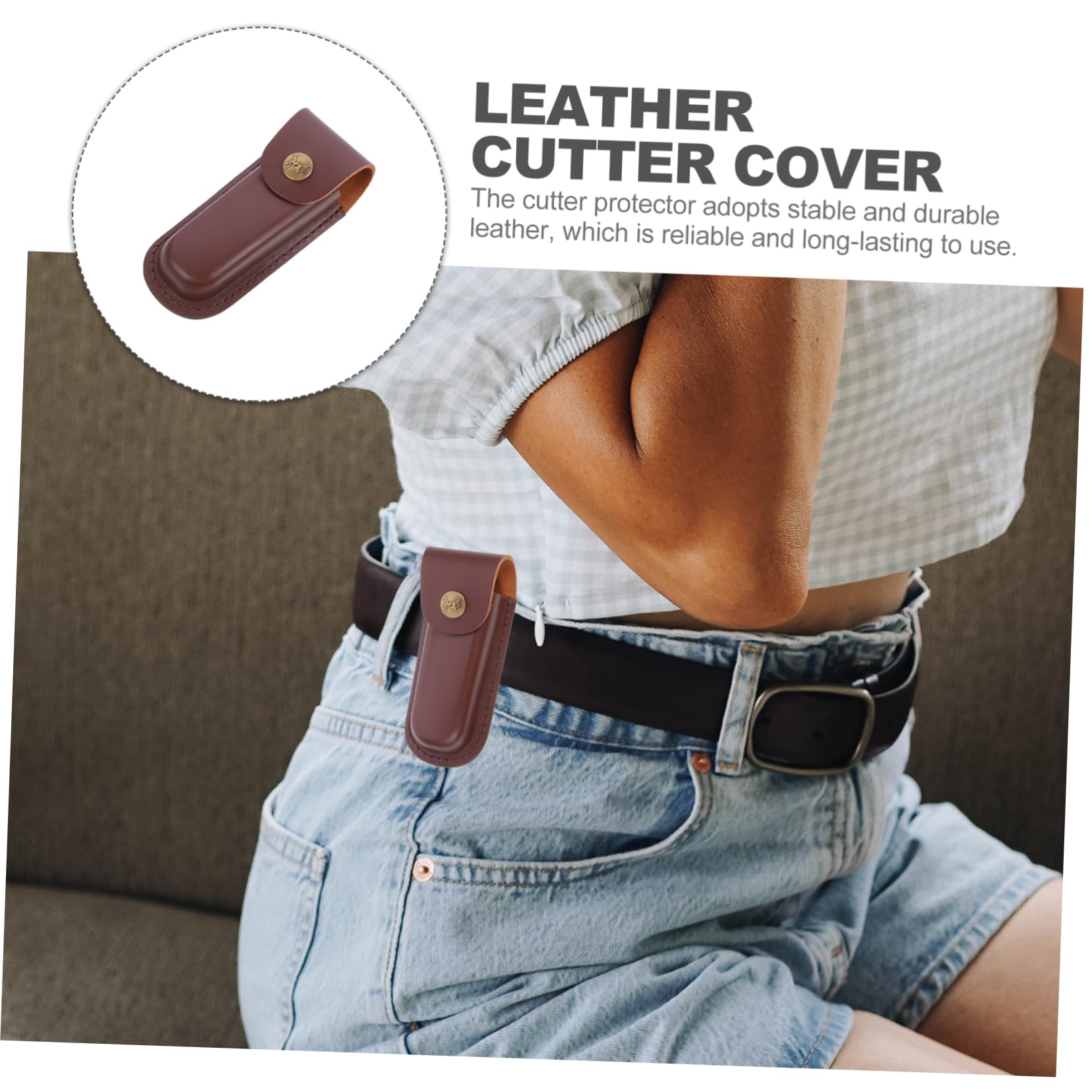 Housoutil 3pcs Leather Case Cutter Leather Belt for Belt Waist Belt Cutter Cover Tool Pouch Belt Pocket Belt Kitchen Kitchen Universal Skin