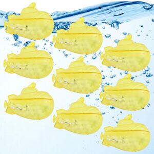 puxyblue 9-pack humidifier tank cleaner yellow small submarine, fit for most humidifiers and fish tanks, purifies water, prevents hard water build up, eliminates white dust and odours