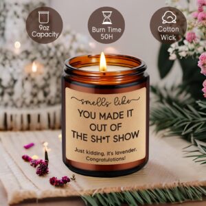 Miracu You Made It Candle - Congratulations, Retirement Gifts for Women Men, Quit Job, New Job Gifts for Her Him, New Beginnings, Farewell Gifts for Coworkers, Coworker Leaving Gifts for Work Friends