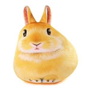 sew butiful 15" easter bunny stuffed animal, soft cute plushies, kawaii rabbit plush toys, throw body pillow decoration doll gift for kids girls boys(yellow)