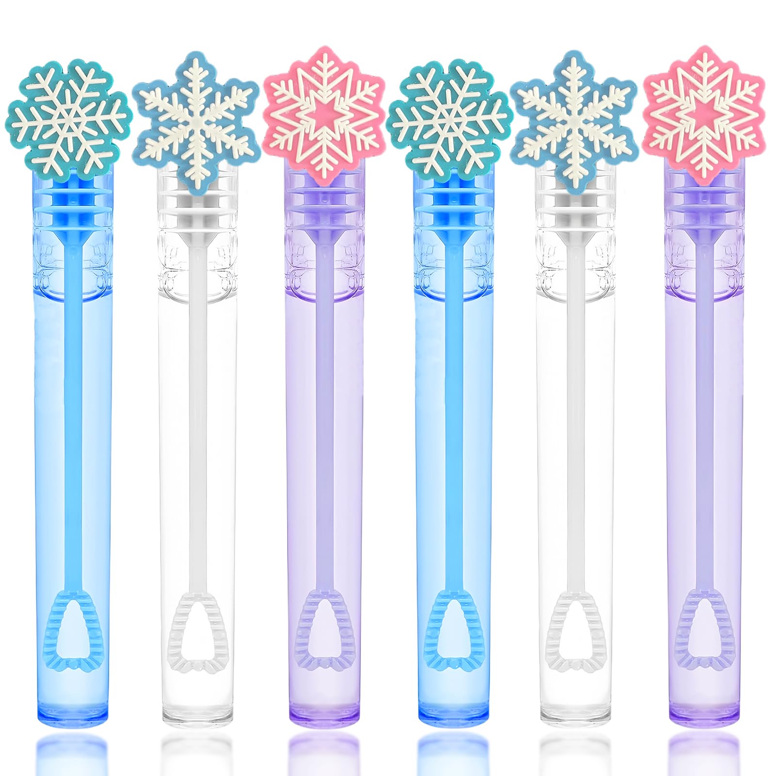 Fxswety 48Pcs Frozen Mini Bubble Wands for Kids Frozen Party Favors Frozen Birthday Party Supplies Snowflake Bubble Prizes Valentine Christmas Wedding Party Favors Goodie Bag Stuffers