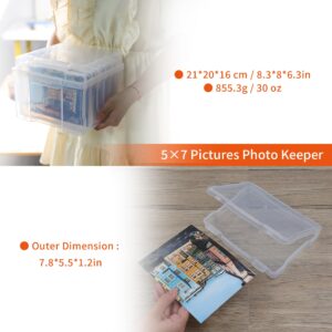 Joelver Maker 5x7inch Photo storage box with 6 Inner photo cases，Perfect For Photo,Picture,Scrapbooking,Greeting Cards