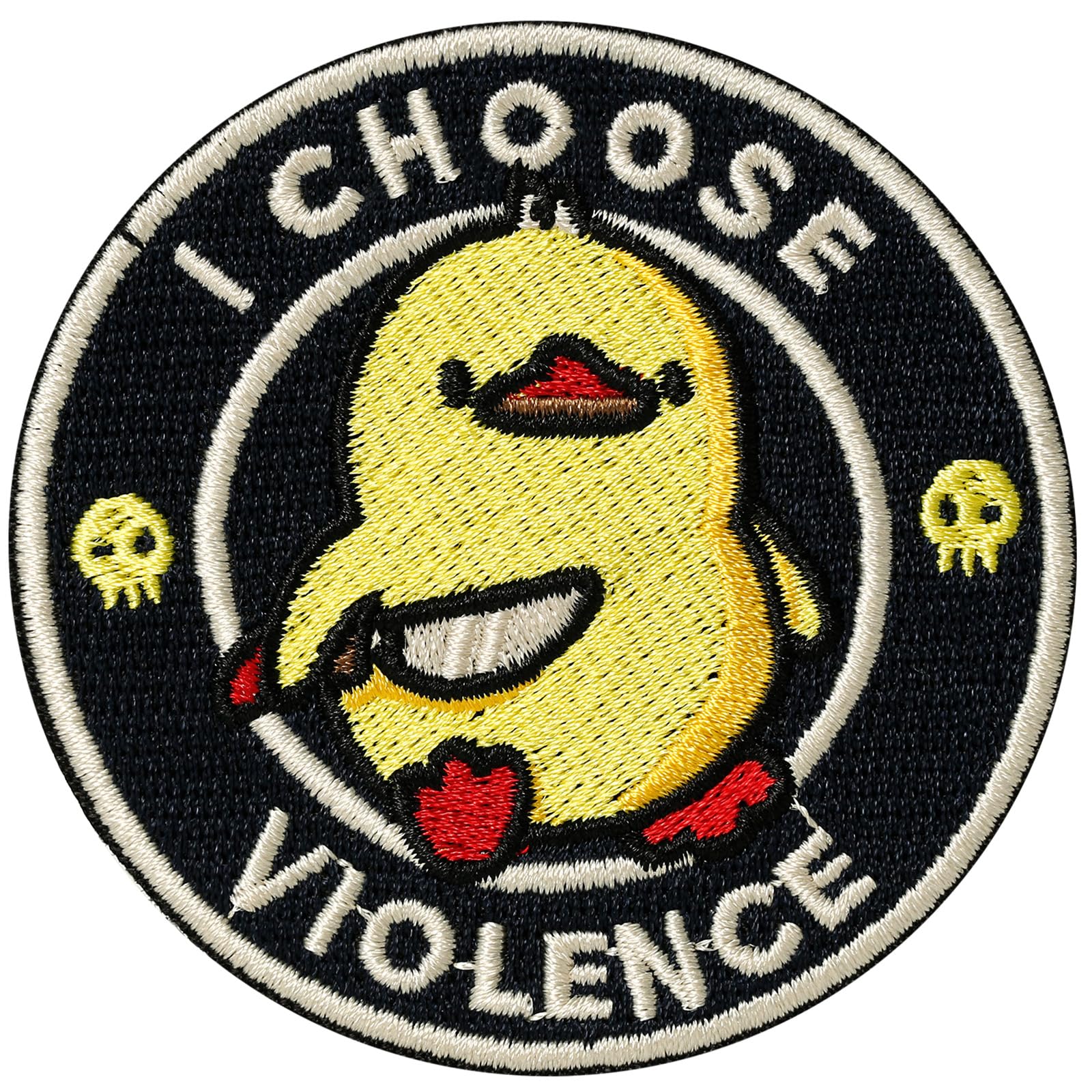 XMJY I Choose Violence Patch, 3" Embroidered Meme Patch with Hook and Loop Backing, Humorous Funny Morale Patch for Tactical Backpacks, Hats, Lunch Bags, Vests, Jackets