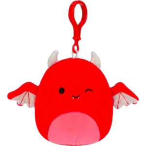 squishmallow official kellytoy halloween squishy soft creepy spooky pillow animals (3.5 inch clip, karlie devil)