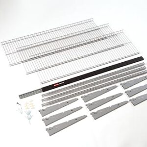 Rubbermaid Fasttrack Rail Storage 48"x16" 3-Shelf Kit, 350 lbs. Per Shelf, for Home/Garage/Shed/Workshop Organization