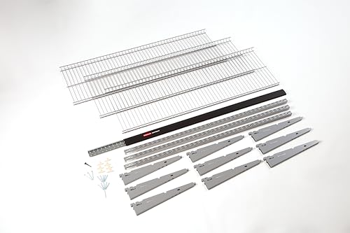 Rubbermaid Fasttrack Rail Storage 48"x16" 3-Shelf Kit, 350 lbs. Per Shelf, for Home/Garage/Shed/Workshop Organization