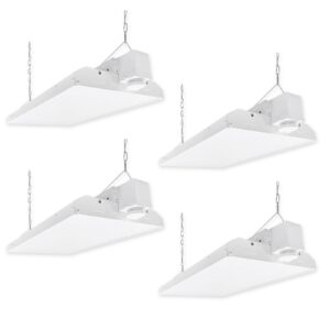 mw smarton 2ft led linear high bay light with motion sensor, 155w, 20925lm,135lm/w, 5000k shop light,120-277v, 0-10v dimmable ul&dlc listed linear highbay fixture for warehouse, supermarkets (4pk)