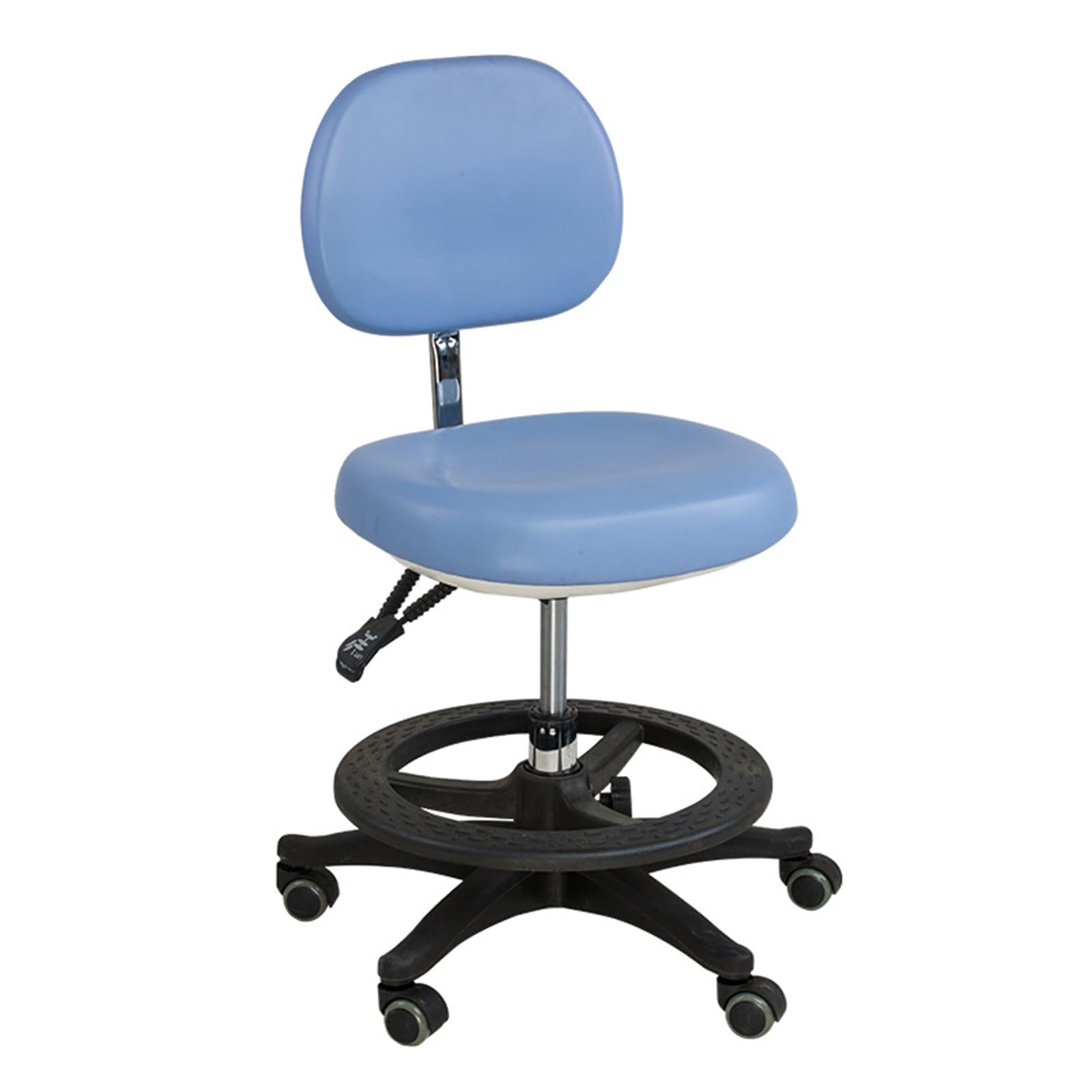 SFKLYU Adjustable Dental Doctor's Chair Dentist Stools with Backrest PU Leather Dentist Chair for Clinic, Dental, Shop, Lab Chair,B