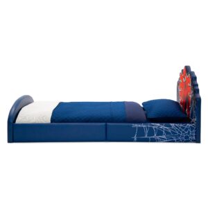 Delta Children Marvel Spider Man Upholstered Twin Bed, Red/Blue