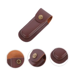 2pcs Leather Case Cutter Small Convenient Cutter Cover Leather Small Convenient Cutter Protector Waist Belt Cover Protection Cutter Cover Waist Cutter Cover