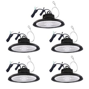 midwestern 5 pack led ufo high bay light 240w 5700k 33600lmindustrial light waterproof ip65 outdoor lighting lamp commercial bay lighting for garage factory warehouse workshop gym((240w, 5 pack)