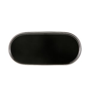 redelaenor ceramics bathroom tray for counter, perfume key trinket ring tray, decor soap dispenser countertop tray for kitchen sink organization.(black medium