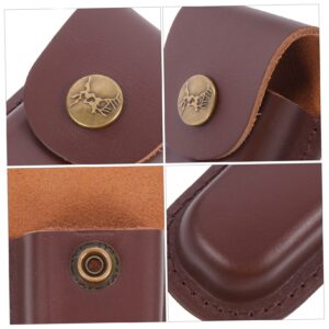 2pcs Leather Case Cutter Small Convenient Cutter Cover Leather Small Convenient Cutter Protector Waist Belt Cover Protection Cutter Cover Waist Cutter Cover