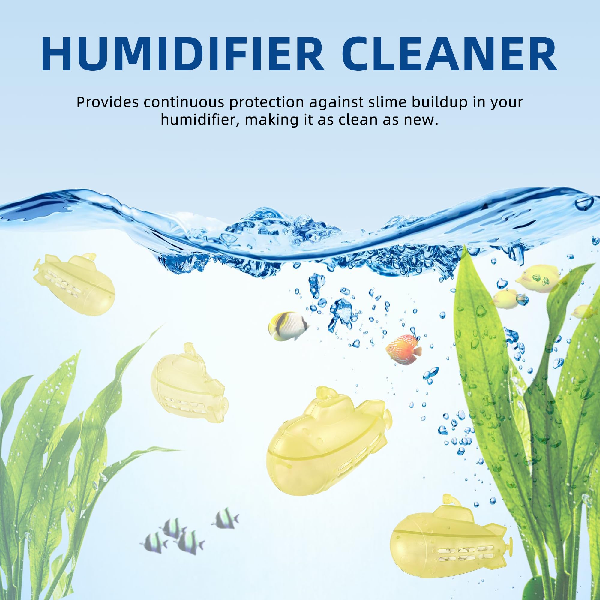 AMI PARTS Humidifier Cleaner Float Submarine for Warm&Cool Most Humidifiers and Fish Tank, Purifie Water, Soften Hard Water, Prevents Hard Water Build-Up, Universal Humidifier Cleaner (9 Pack)