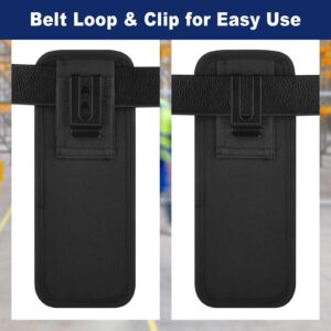 Barcode Scanner Holster, Universal Scanner Holster Pouch for Gun Grip Mobile Computers, Handheld Bar Code Scanners, Belt Loop & Clip Attachment Fits for Zebra Scanner MC3300/3200/3100/3000 (Black)