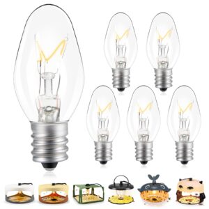 jahy2tech 6pcs flea trap replacement light bulbs c7 e12 night light bulbs 130v 7w incandescent equivalent for most flea traps