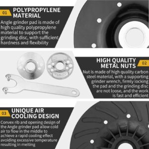 Angle Grinder Backing Pad, 4.5" x 5/8"-11 2PCS Angle Grinder Ribbed Backing Pad Resin Fiber Disc for Grinding Polishing Sanding Woodworking, 4-1/2" x 5/8"-11