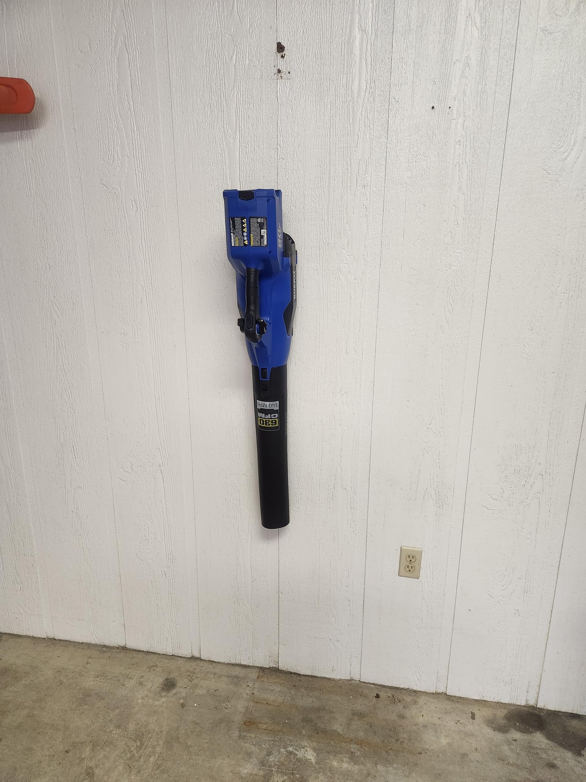 Blower Wall Mount compatible with "Kobalt 80v MAX Brushless Blower"