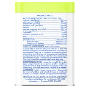 Native Pet The Daily Dog Supplement 7 oz - Multi Vitamin for Dogs Health - Tasty Scoop with Dog Supplements & Vitamins - Dog Multivitamin Powder - Daily Supplement for Dogs - 12 Active Ingredients