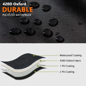 WOMACO Waterproof Oval Stock Tank Pool Cover,Heavy Duty Stock Tank Protector with Air Vent and Handles,All Weather Protection, Keep Outdoor Water Tanks,Bath Tub, Pool Clean(for 100 Gallon)