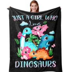 amonee-yl dinosaur blanket, dinosaur gifts, dinosaur gifts for girls, just a girl who loves dinosaurs, dinosaur blanket for girls 40"x50", dinosaur party decorations, gifts for dinosaur lovers